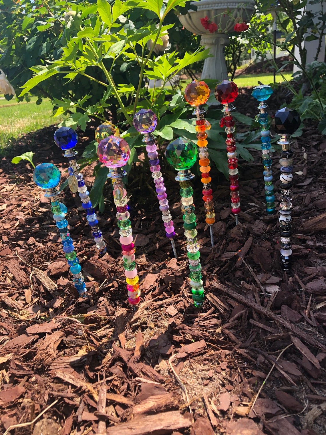 BEADED GARDEN RODS - Etsy