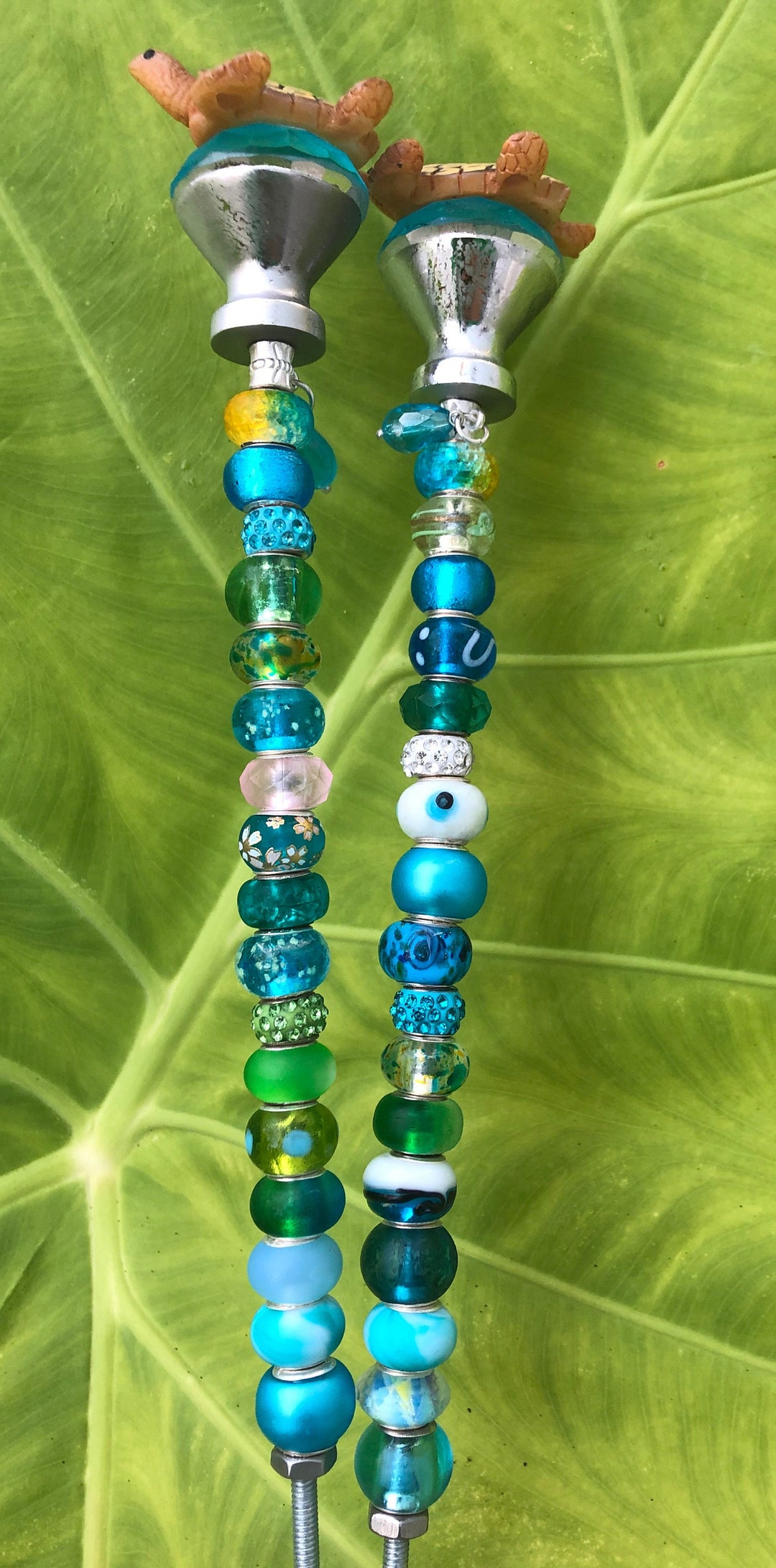 SEA TURTLE Sparkly Garden Rod - Etsy