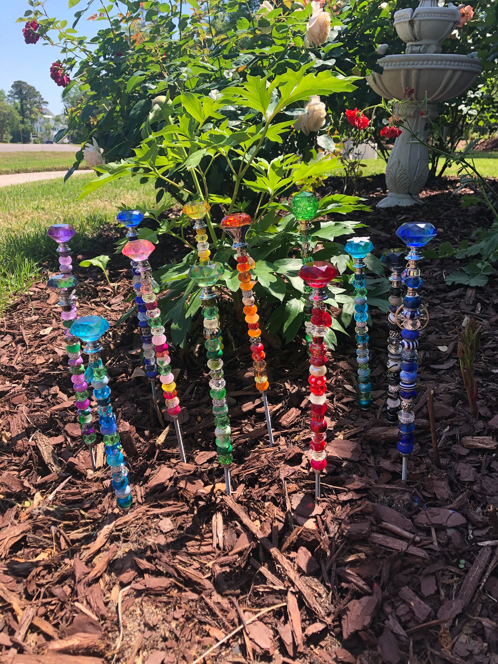 BEADED GARDEN RODS - Etsy