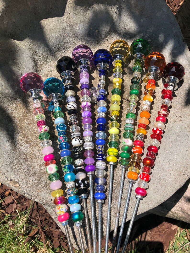 BEADED GARDEN RODS - Etsy