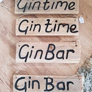 Gin Time..driftwood Sign, Gin Gin, Gin Bar, Garden Bar Signs, Man Cave ...