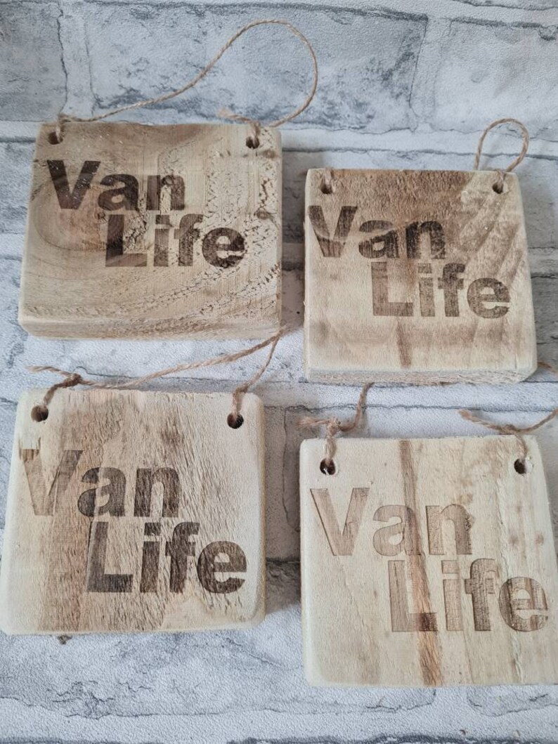 Van Life. Rustic Wooden Sign to Hang in Your Van, Camper, Trailer Tent ...