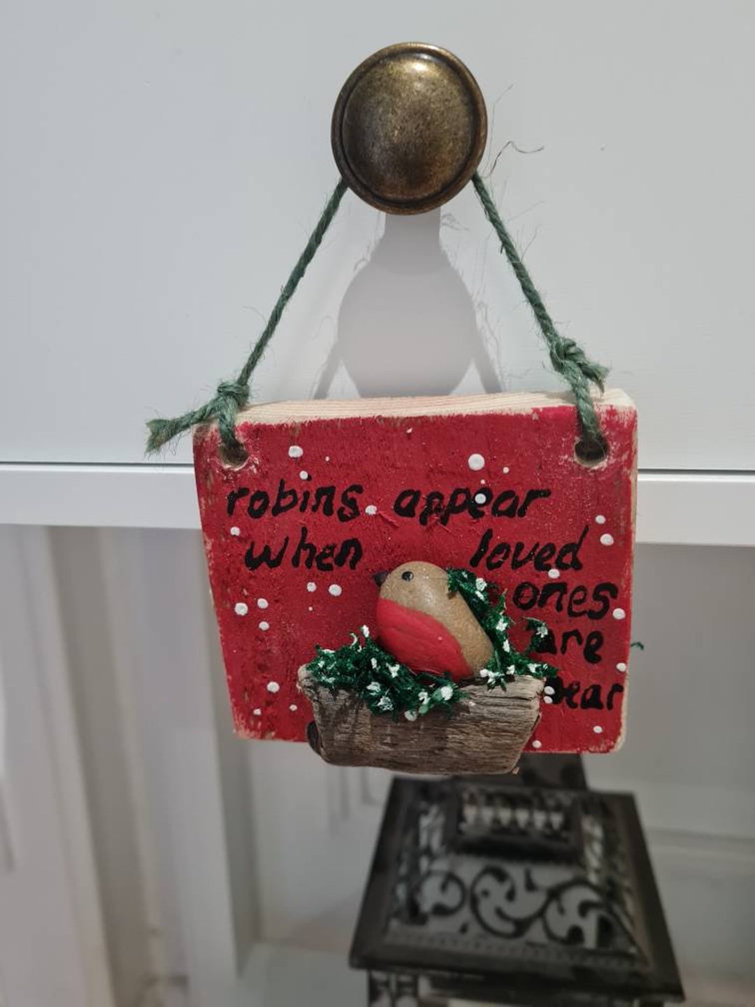 Robins Appear When Loved Ones Are Near,wooden Plaques With Pebble Robin ...