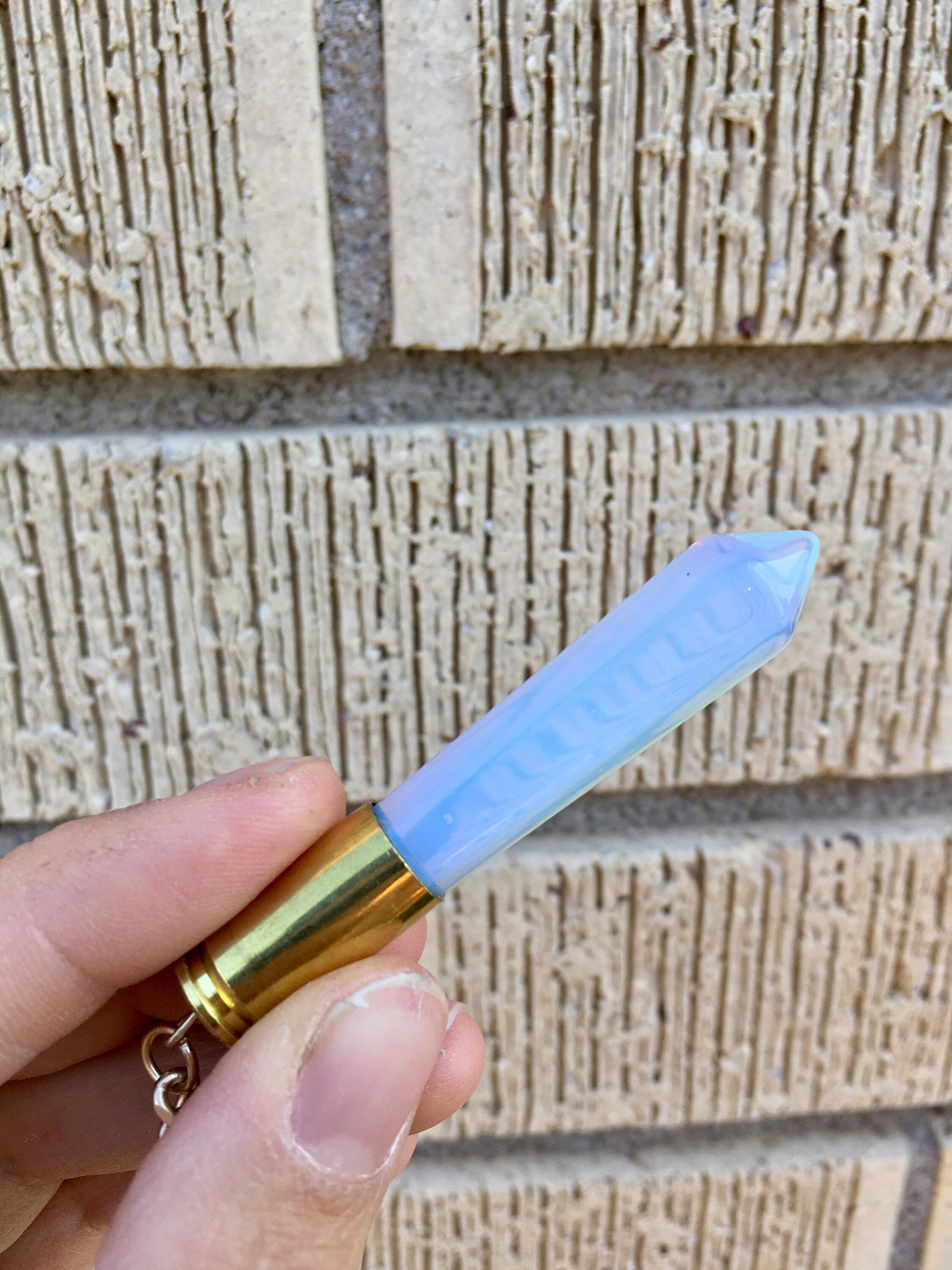 Opalite Golden Bullet Wrap Necklace - Etsy