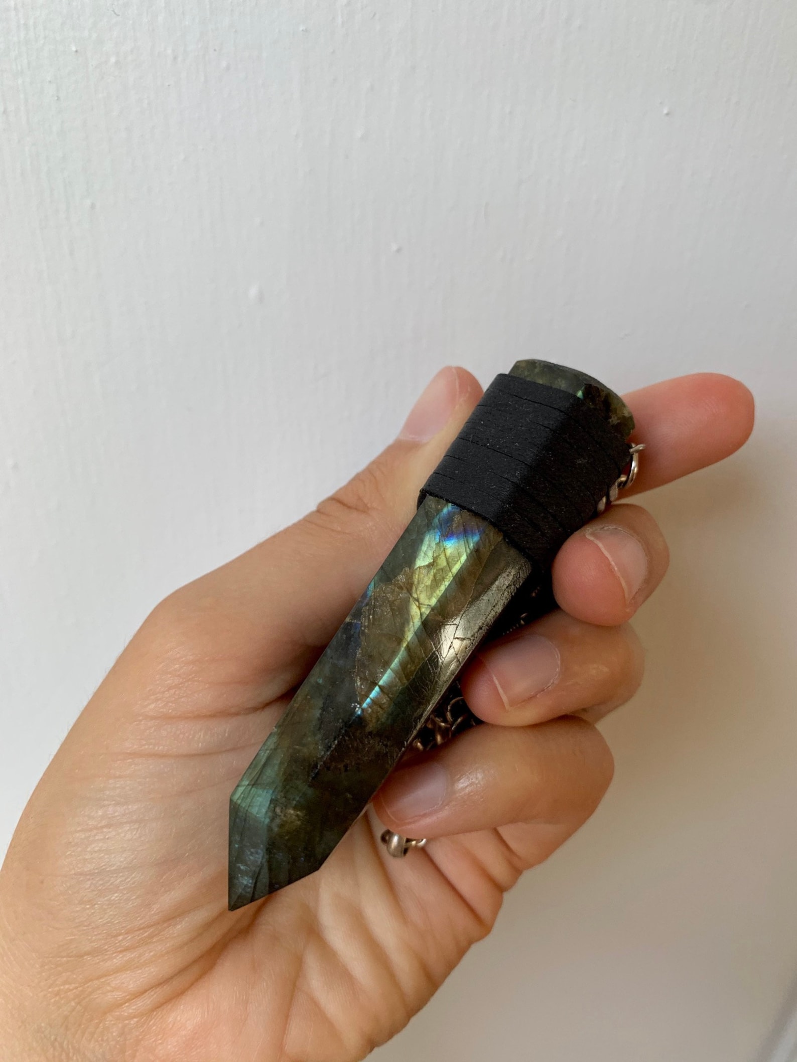 Labradorite Triple Layered Coin Necklace - Etsy