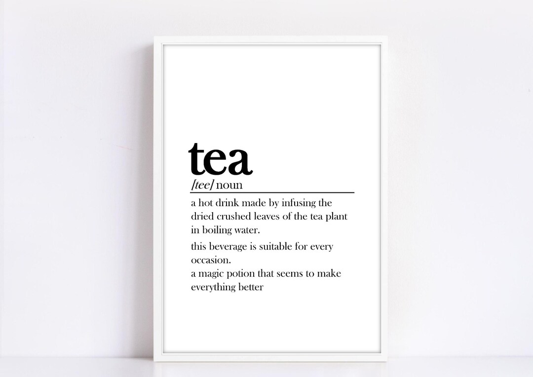 Tea Definition Dictionary Quote Print Home Gift Poster - Etsy UK