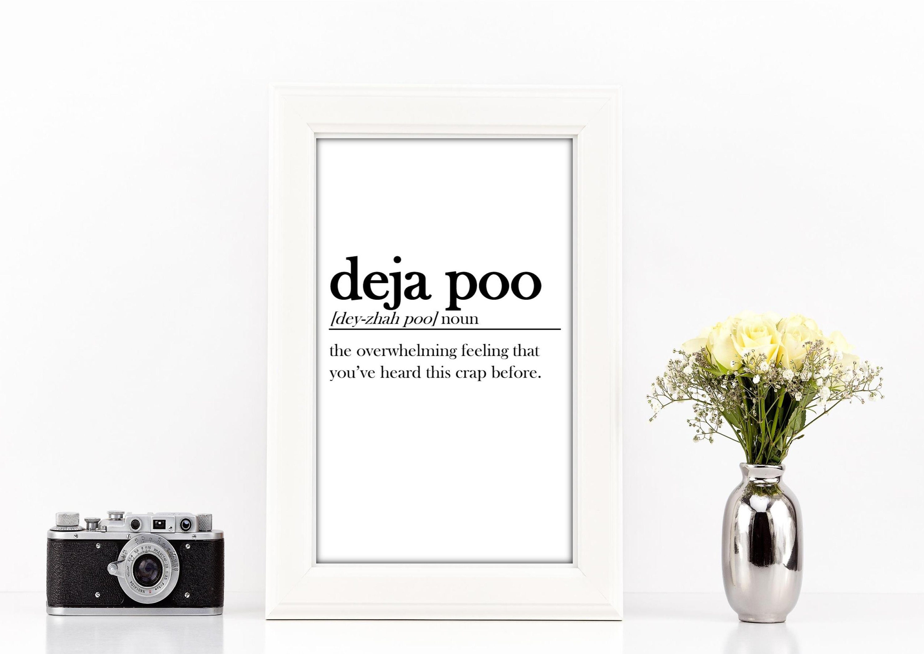 Deja Poo Definition Dictionary Funny Humour Quote Print - Etsy UK