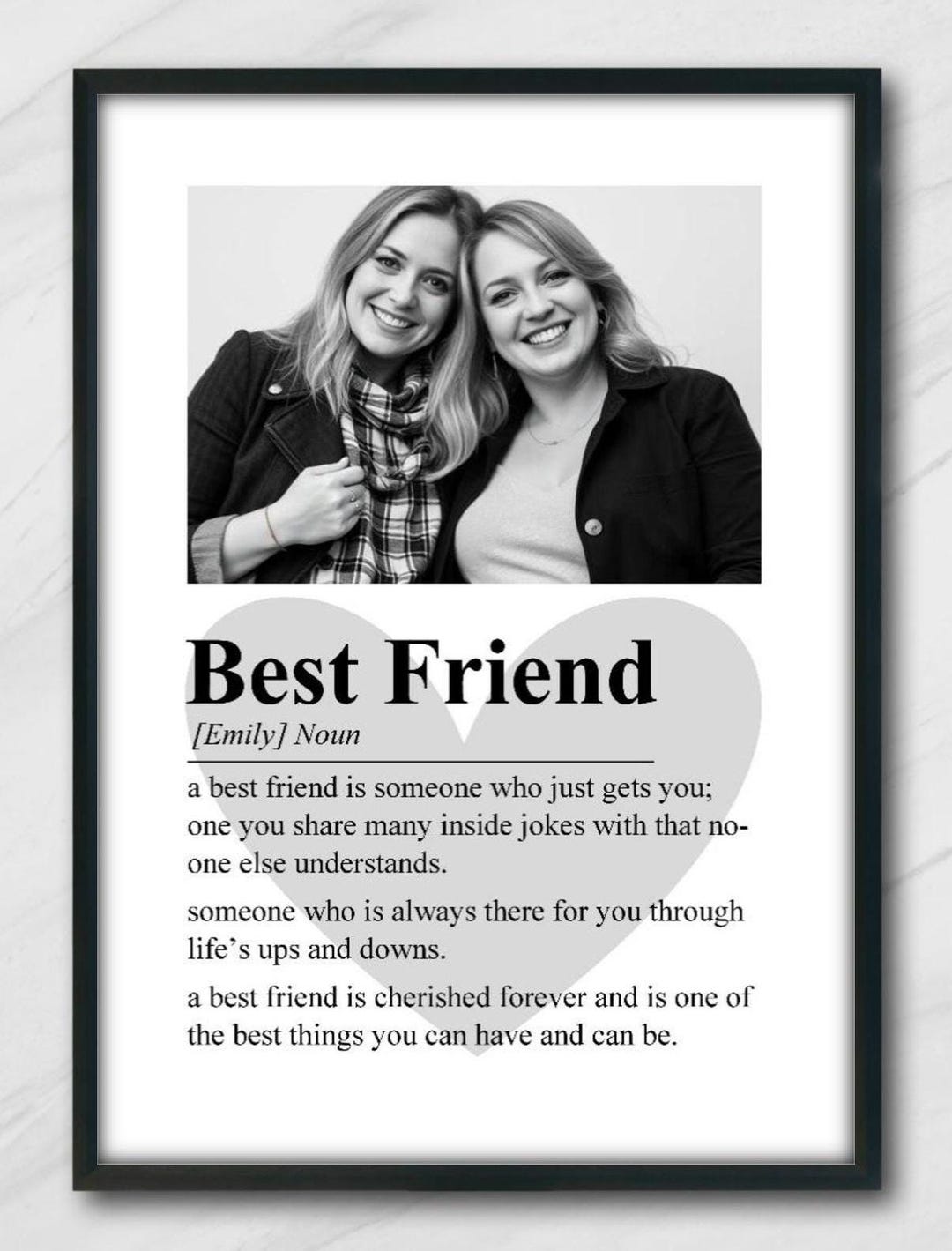 Best Friend Printable Gift | Custom Digital Print | Best Friend Wall ...