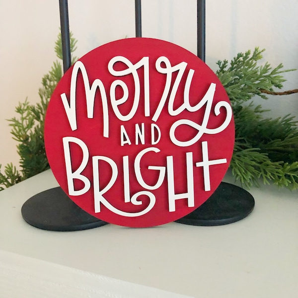 Merry and Bright Banner - Etsy