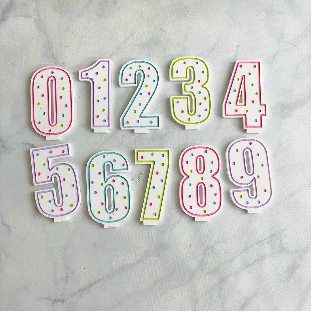 Add-on Number Set for Birthday Sign – Interchangeable Rainbow Sprinkle ...