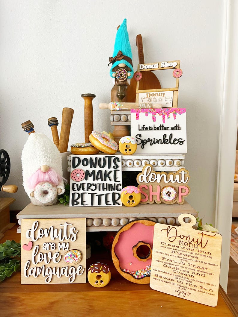 Mini Donut Shop Stand – Tiered Tray Bakery Decor - Etsy