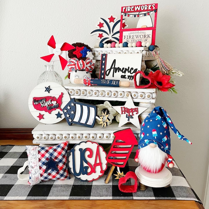 Fireworks Stand Fourth of July Patriotic Fireworks Tiered - Etsy