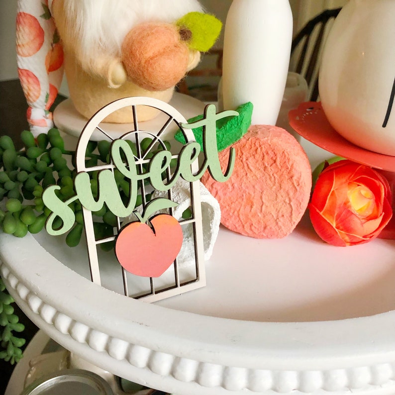 Sweet Peach Window for Tiered Trays - Etsy