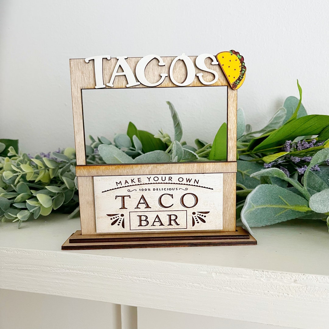 Taco Bar Sign – DIY Taco Station – Mexican Party Decor – Fiesta Sign ...