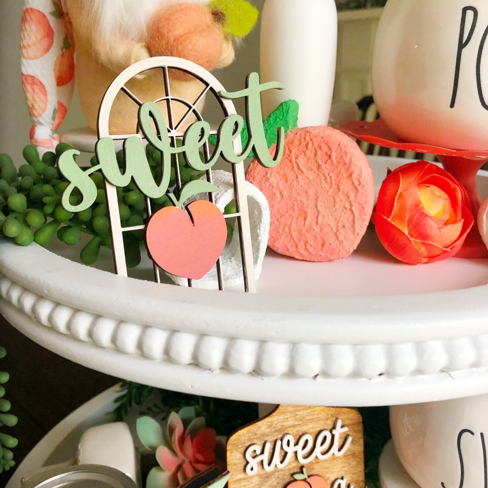 Sweet Peach Window for Tiered Trays - Etsy