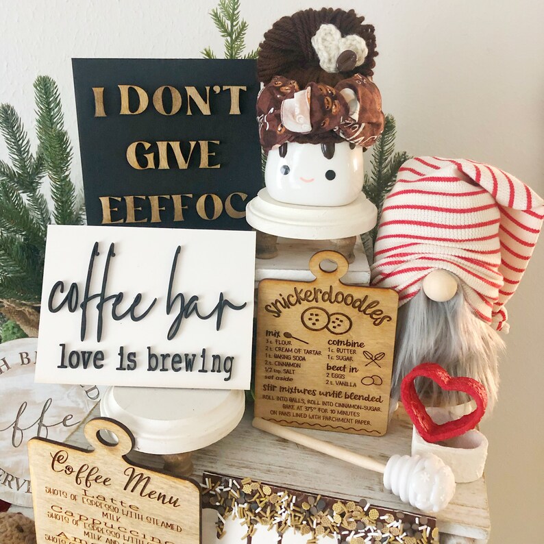 Coffee Bar Sign • Love is Brewing Wood Decor - Etsy