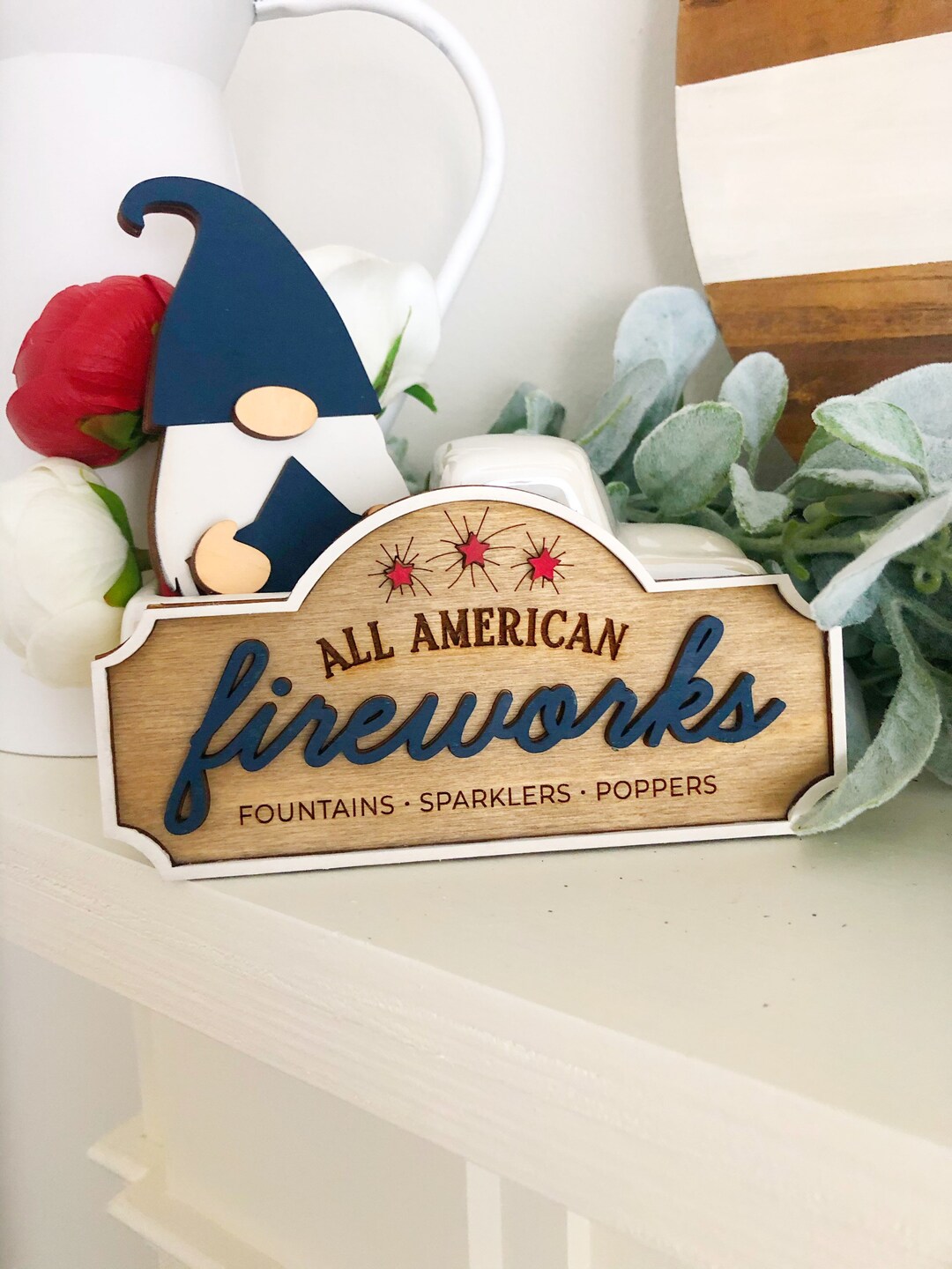 All American Fireworks Sign, Fourth of July, Patriotic, Fireworks ...