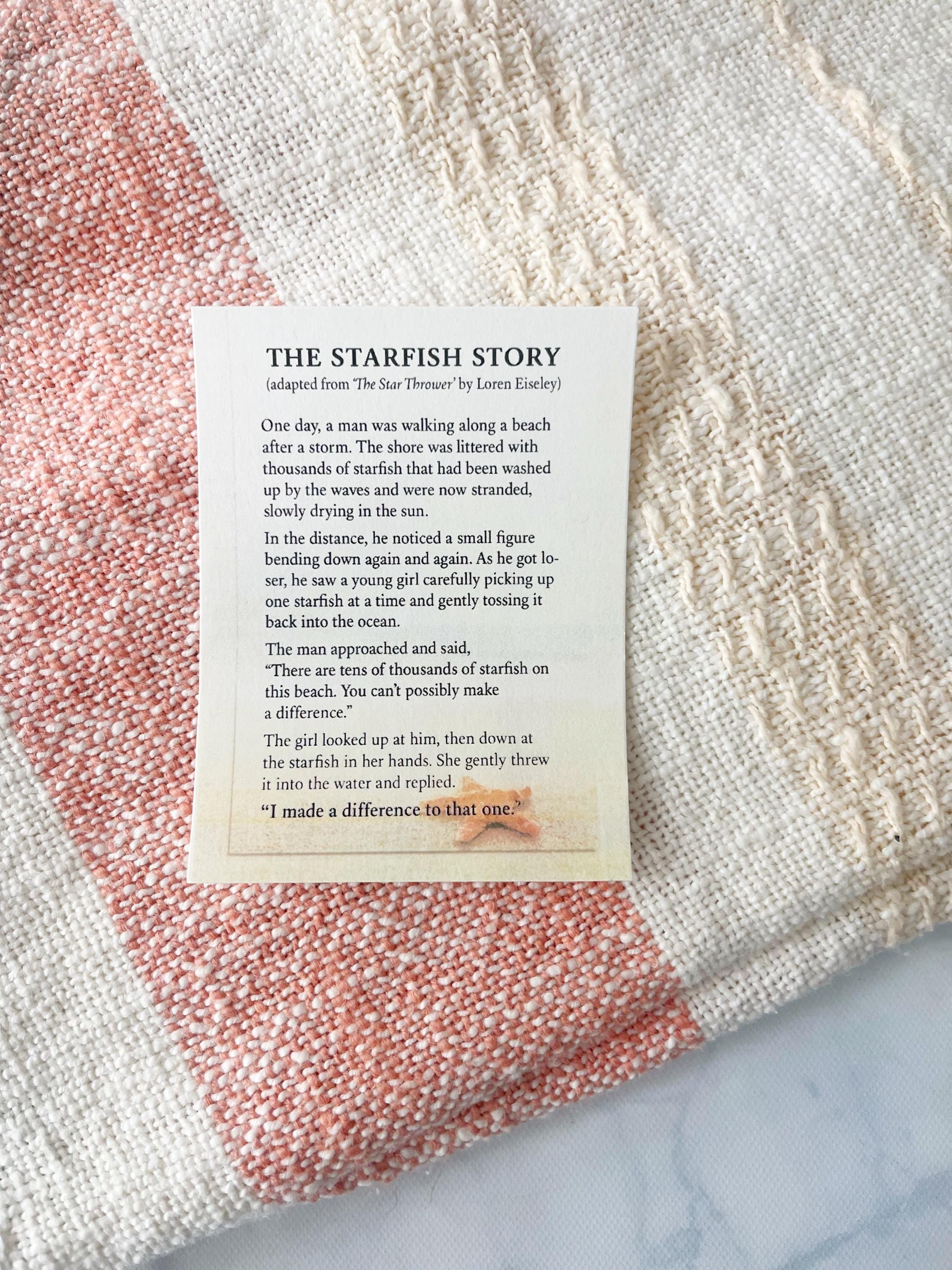 Starfish Story Teacher Gift | Wooden Starfish Ornament With ...