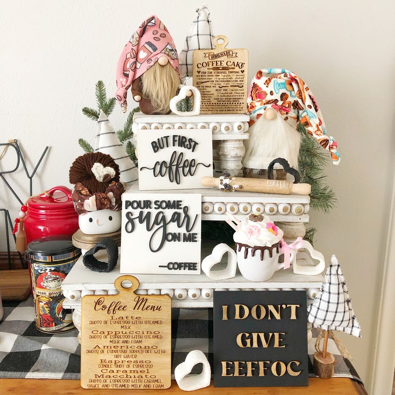 Coffee Bar Sign - Pour Some Sugar on Me, Tiered Tray Decor - Etsy
