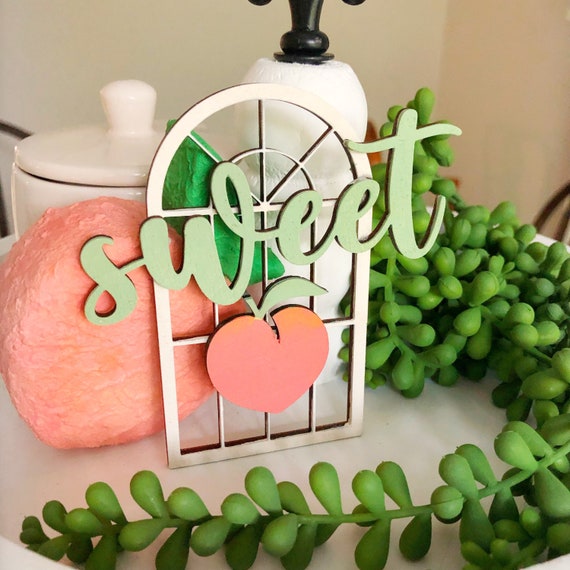 Sweet Peach Window for Tiered Trays - Etsy