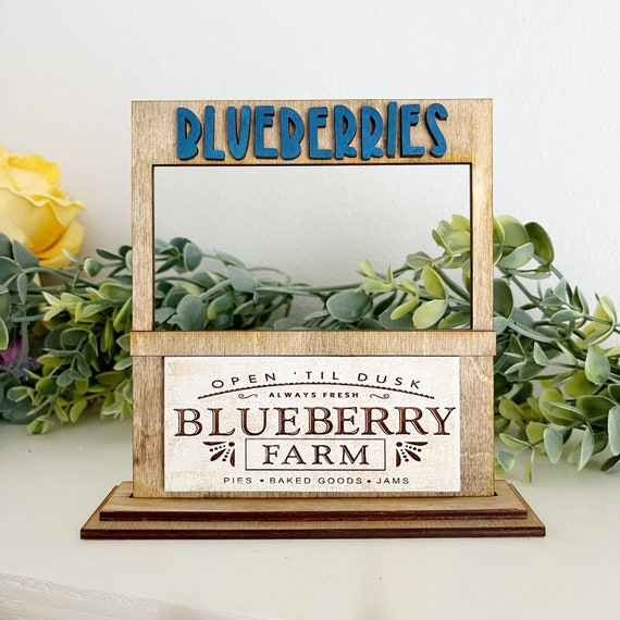 Blueberry Farm Stand Spring Decor Blueberry Tiered Tray - Etsy
