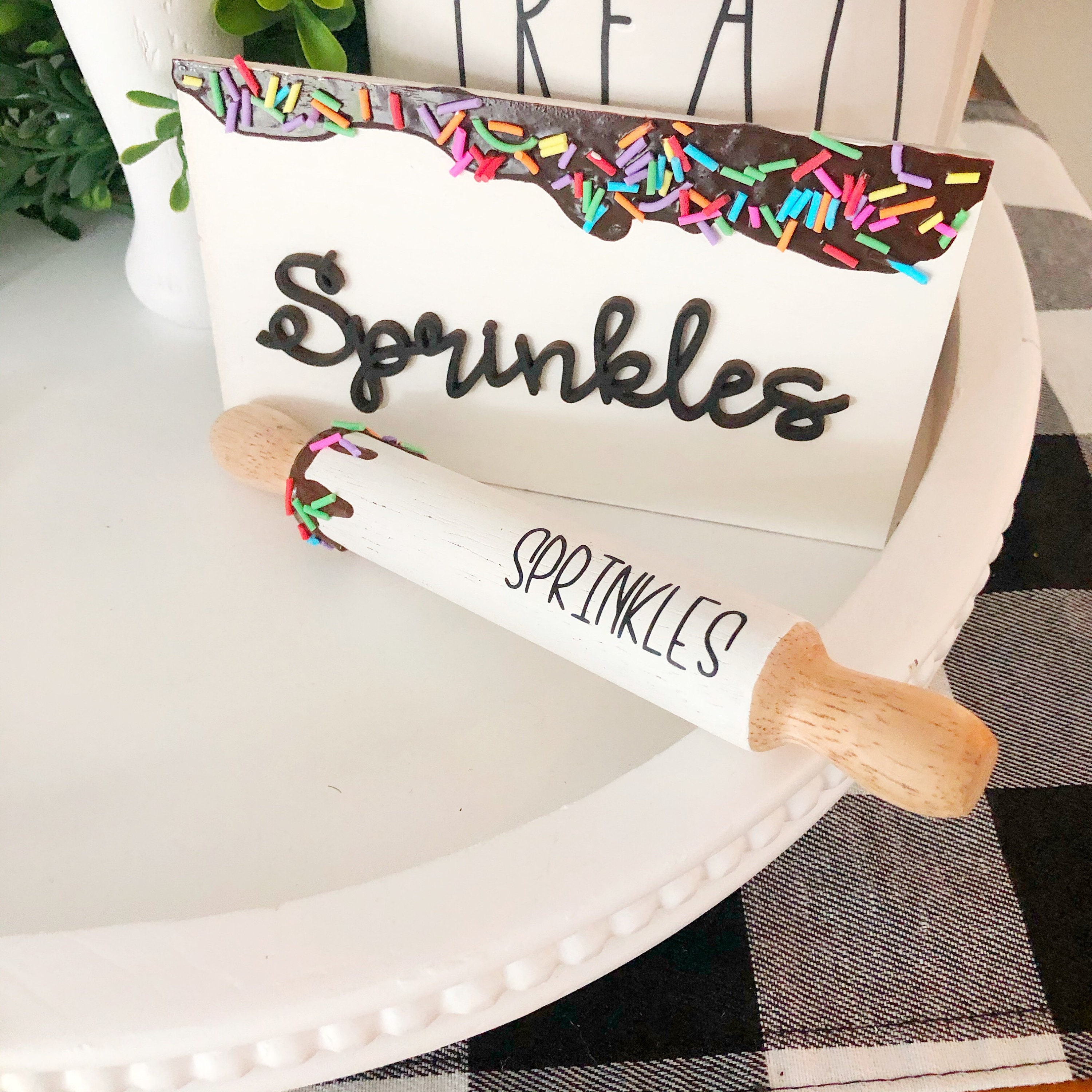 Sprinkles Mini Rolling Pin, Tiered Tray Decor - Etsy
