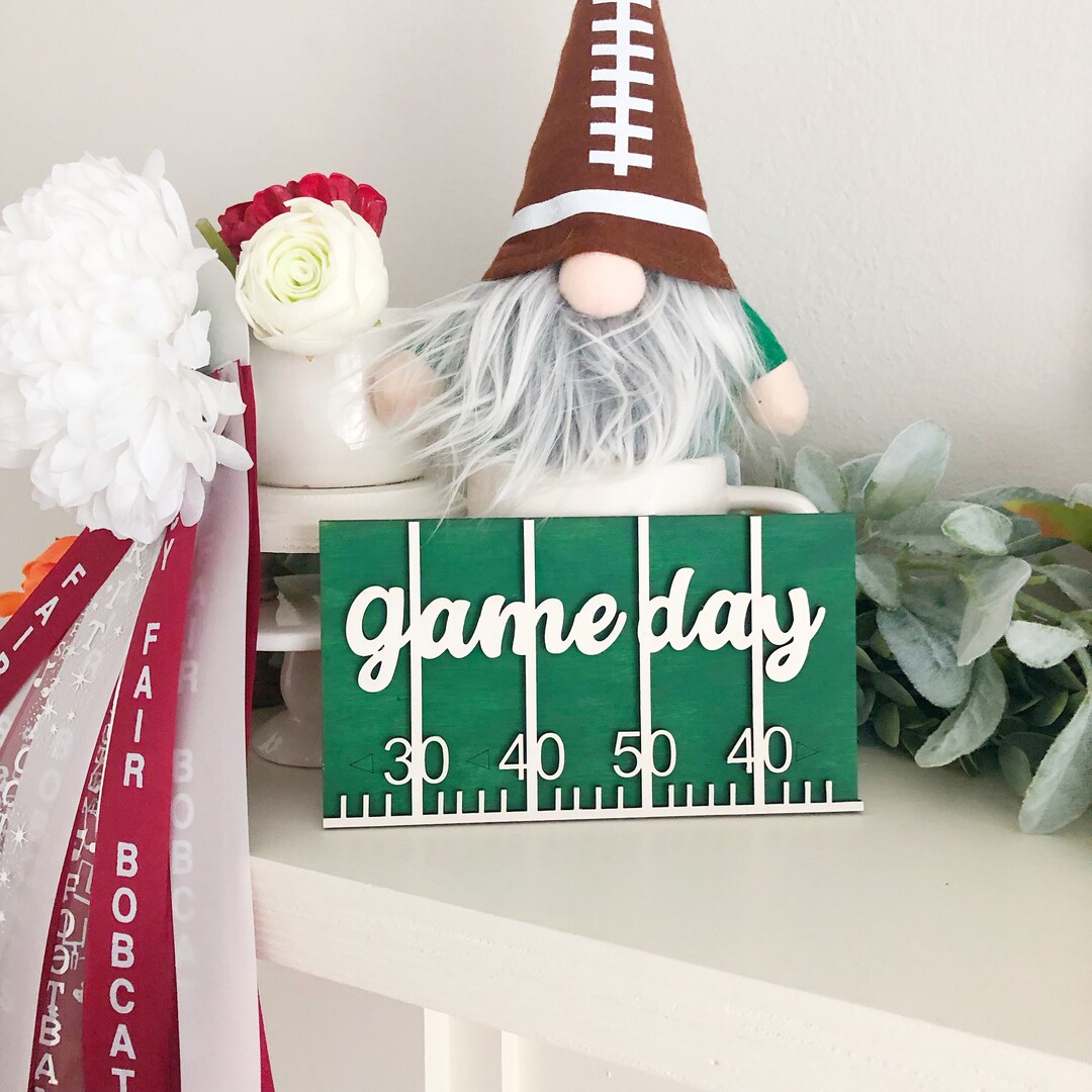 Game Day Football Field Sign Tiered Tray Sign - Etsy