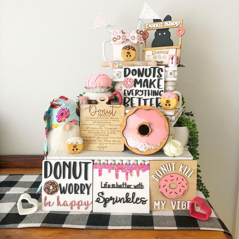 Mini Donut Shop Stand – Tiered Tray Bakery Decor - Etsy