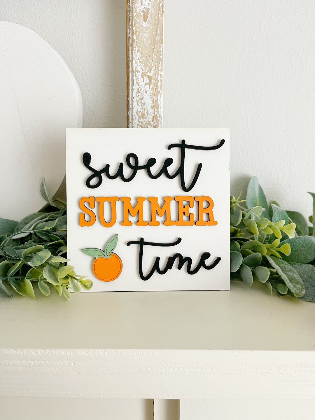 Sweet Summertime Sign – Orange Fruit Tiered Tray Decor – Summer Kitchen ...