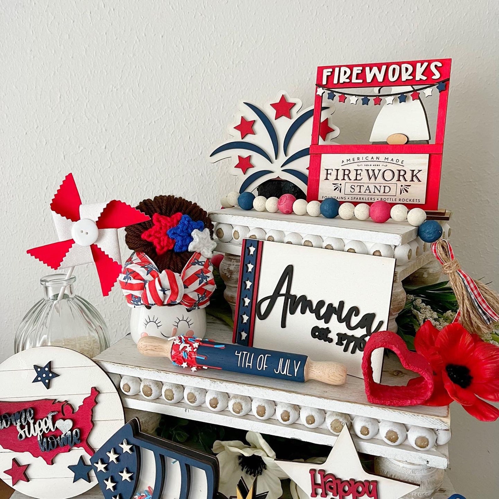 Fireworks Stand Fourth of July Patriotic Fireworks Tiered - Etsy