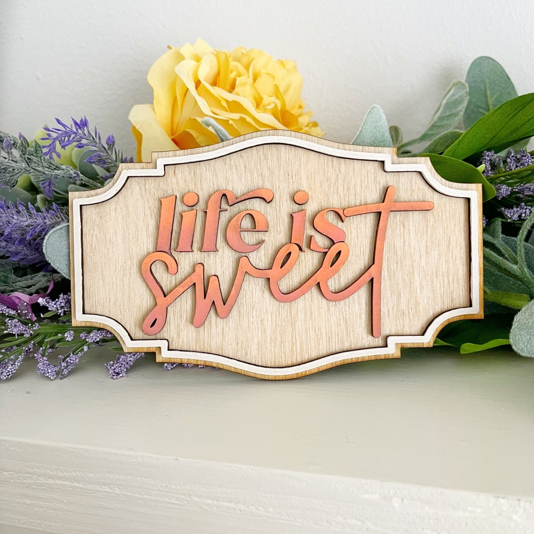 Peachy Sign, Peach Themed Decor, Tiered Tray Decor - Etsy