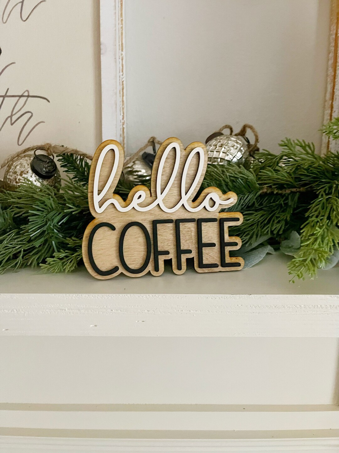 Hello Coffee Sign, Coffee Bar, Coffee Decor - Etsy