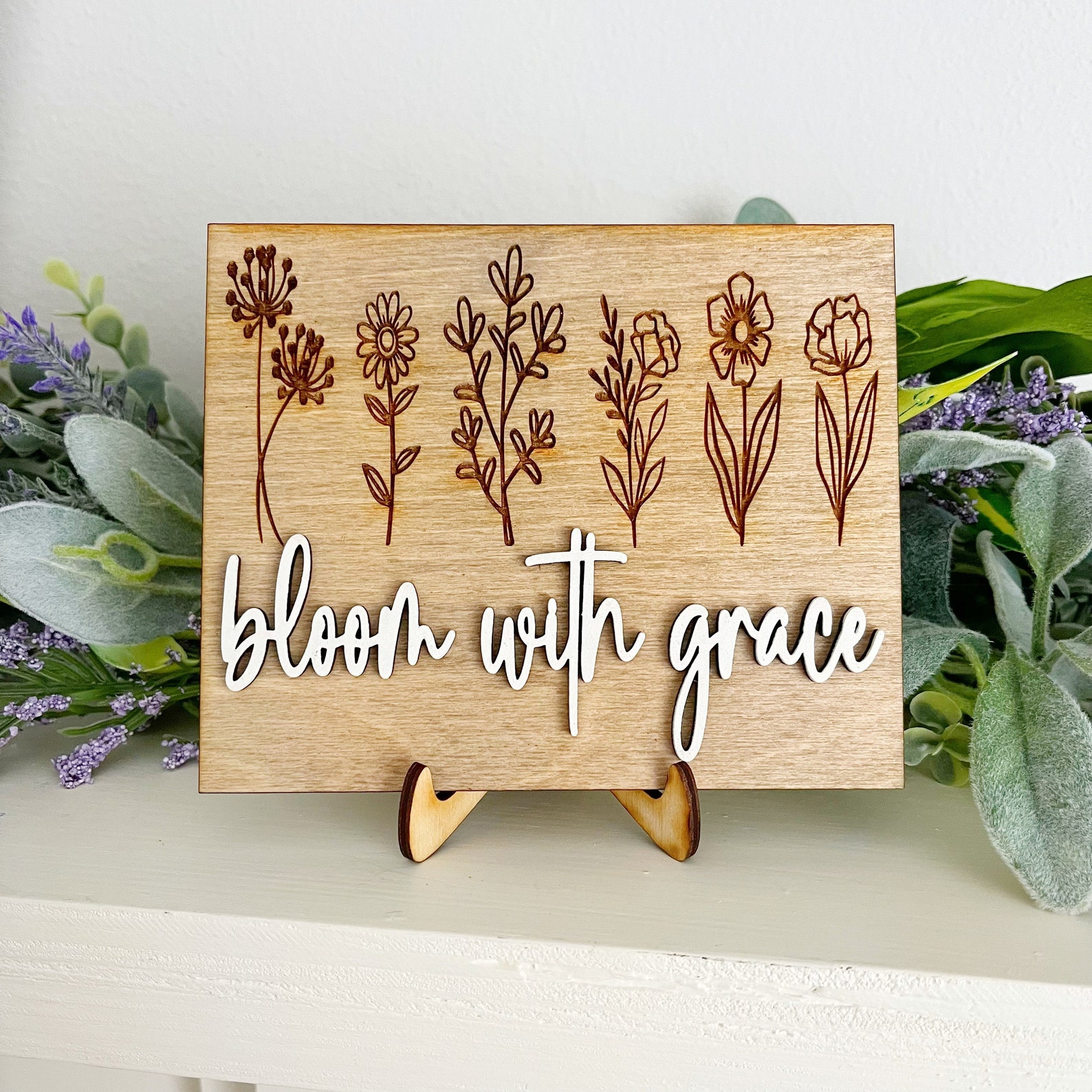 Bloom With Grace Sign Bible Verse Sign. - Etsy