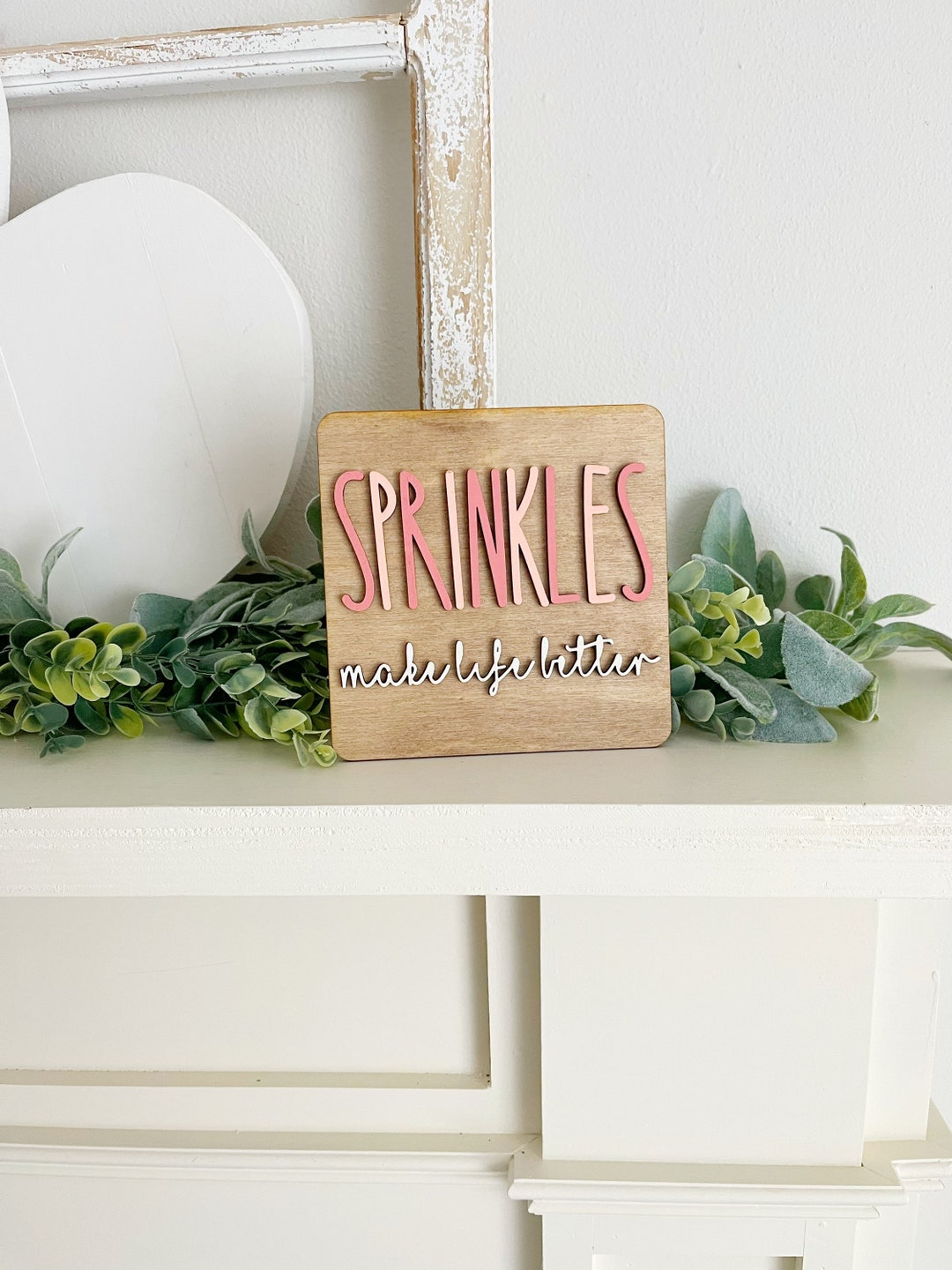 Sprinkles Make Life Better Sign – Mini Wood Tiered Tray Decor - Etsy