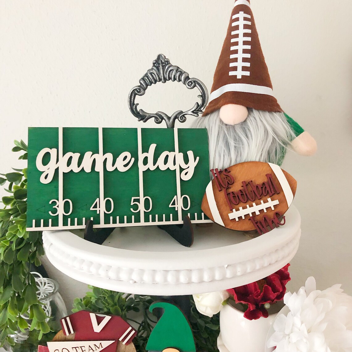 Game Day Football Field Sign Tiered Tray Sign - Etsy