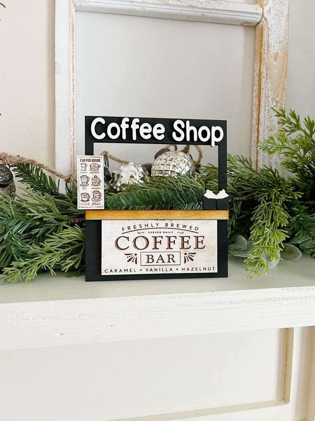 Coffee Stand Sign, Tiered Tray Coffee Theme, Coffee Bar - Etsy