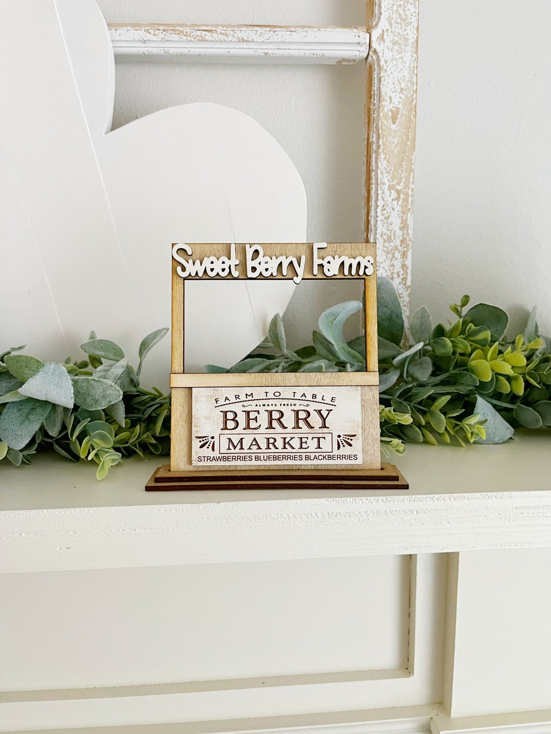 Sweet Berry Farms Mini Sign – Farm Fresh Berry Market Tiered Tray Decor ...