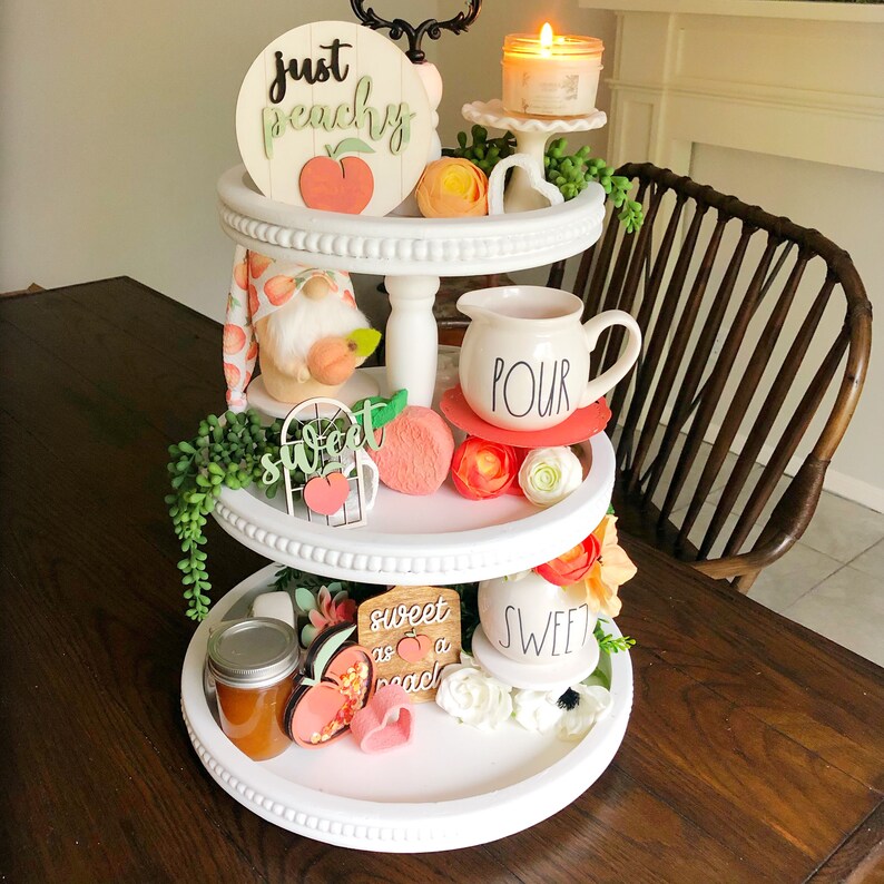 Sweet Peach Window for Tiered Trays - Etsy