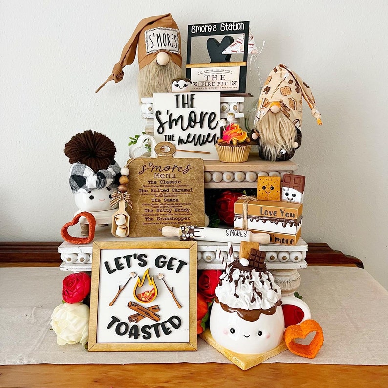 Laser Engraved S'mores Menu Sign – Rustic Wood Campfire Decor - Etsy