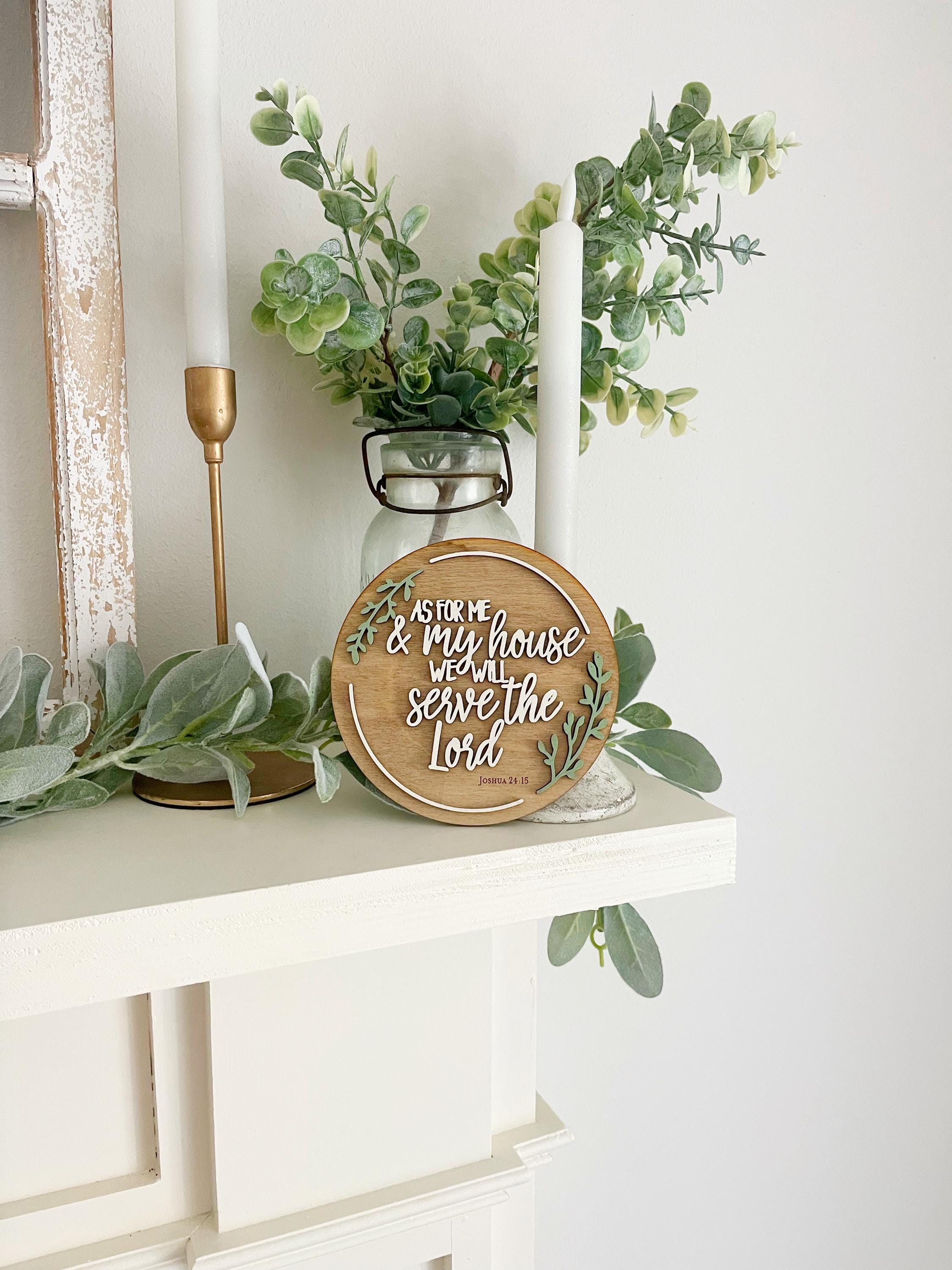 As for Me and My House Bible Verse Sign | Christian Wooden Wall Décor ...