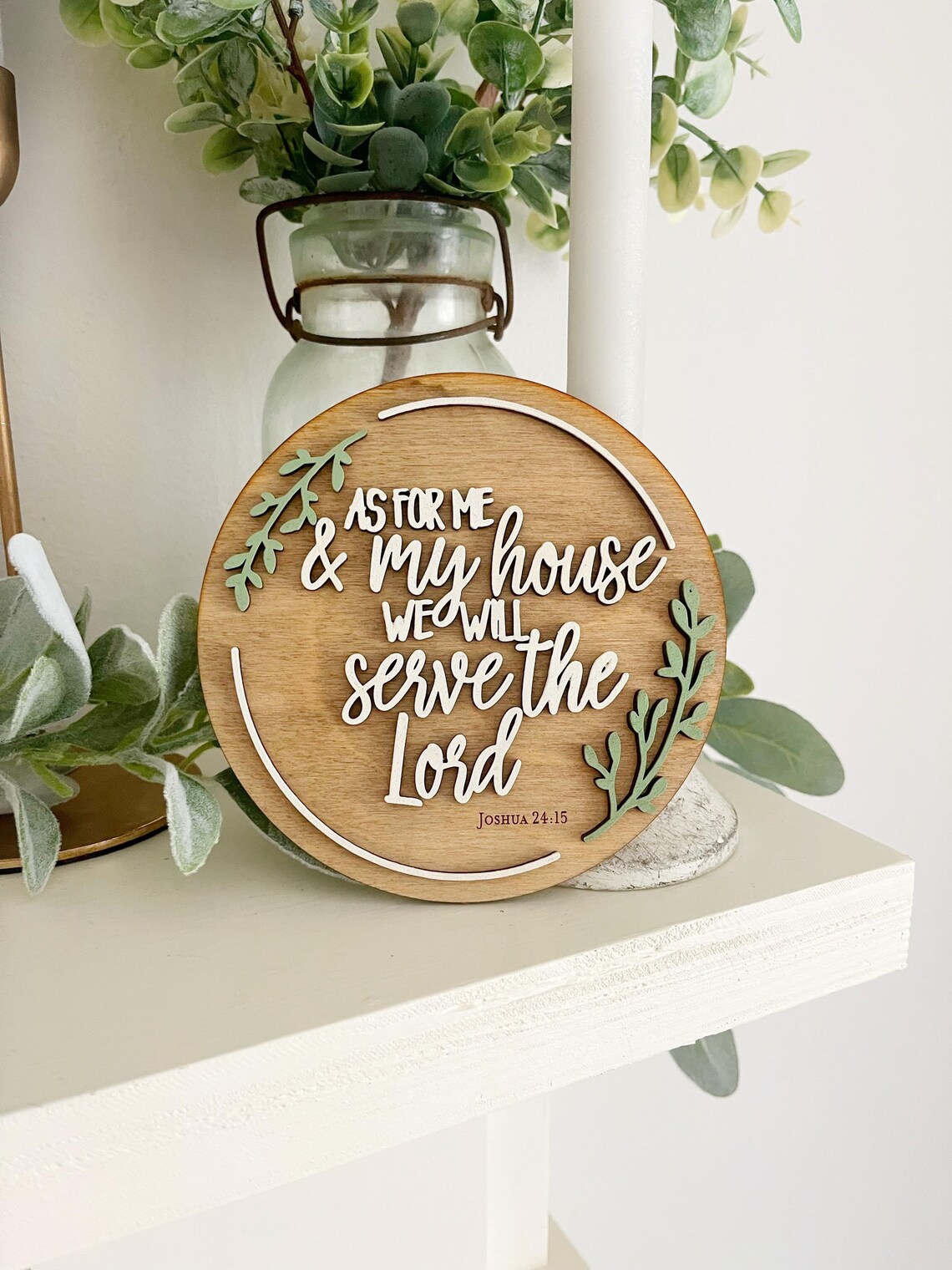 As for Me and My House Bible Verse Sign | Christian Wooden Wall Décor ...