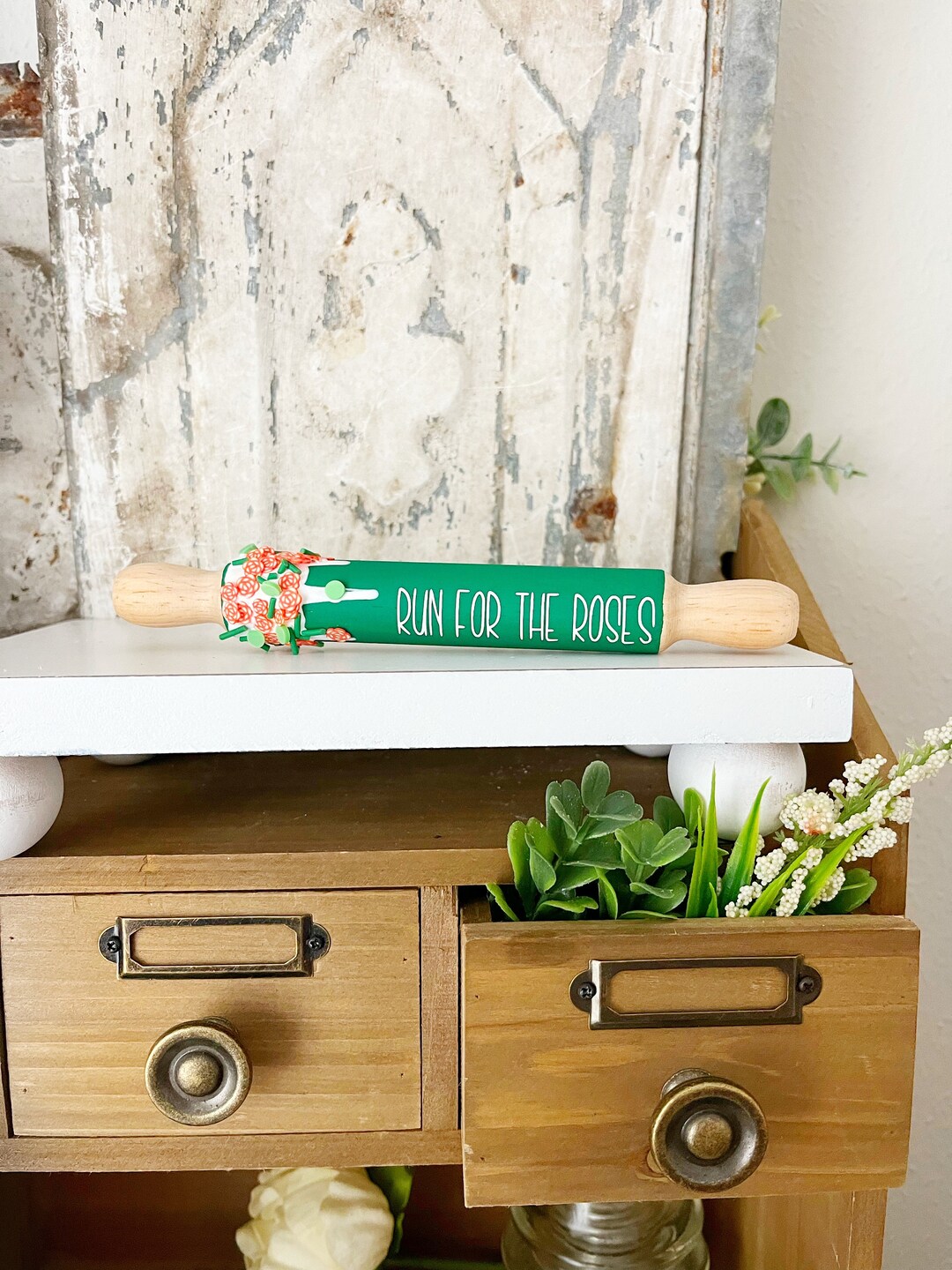 Run for the Roses Derby Mini Rolling Pin, Horse Racing Decor, Derby ...