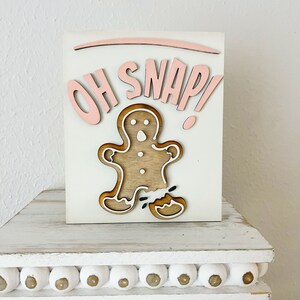 Oh Snap Gingerbread Sign, Christmas Tiered Tray - Etsy