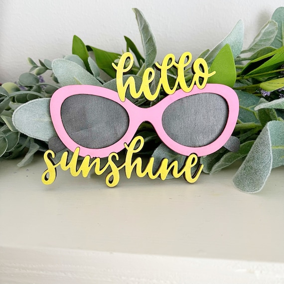 Hello Sunshine Summer Sign Summer Theme Summer Tiered Tray - Etsy