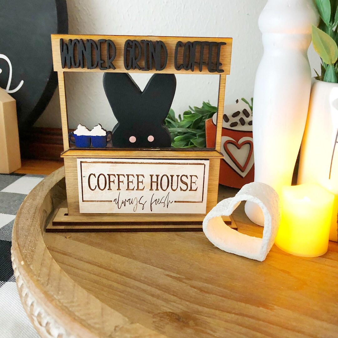 Coffee Stand Sign, Tiered Tray Coffee Theme, Coffee Bar - Etsy