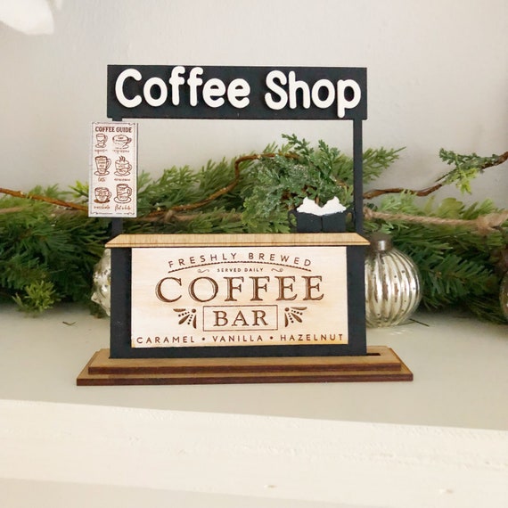 Coffee Stand Sign Tiered Tray Coffee Theme Coffee Bar - Etsy