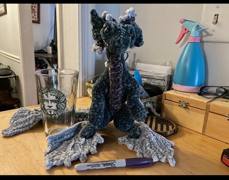 Large Snuggly Water Elemental Dragon - Etsy