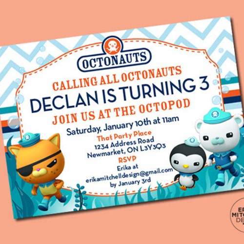 Octonauts Birthday Invitation Instant Download Printable | Etsy
