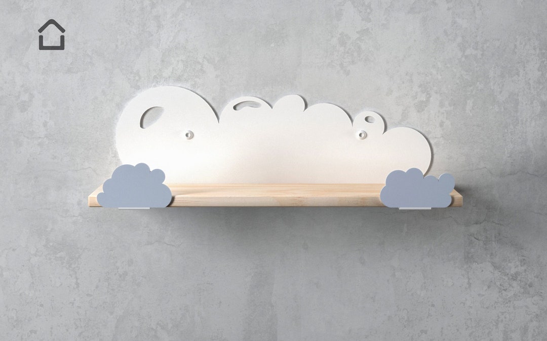Cute Cloud Shelf Kids Room Decoration Design Storage Display Wall ...