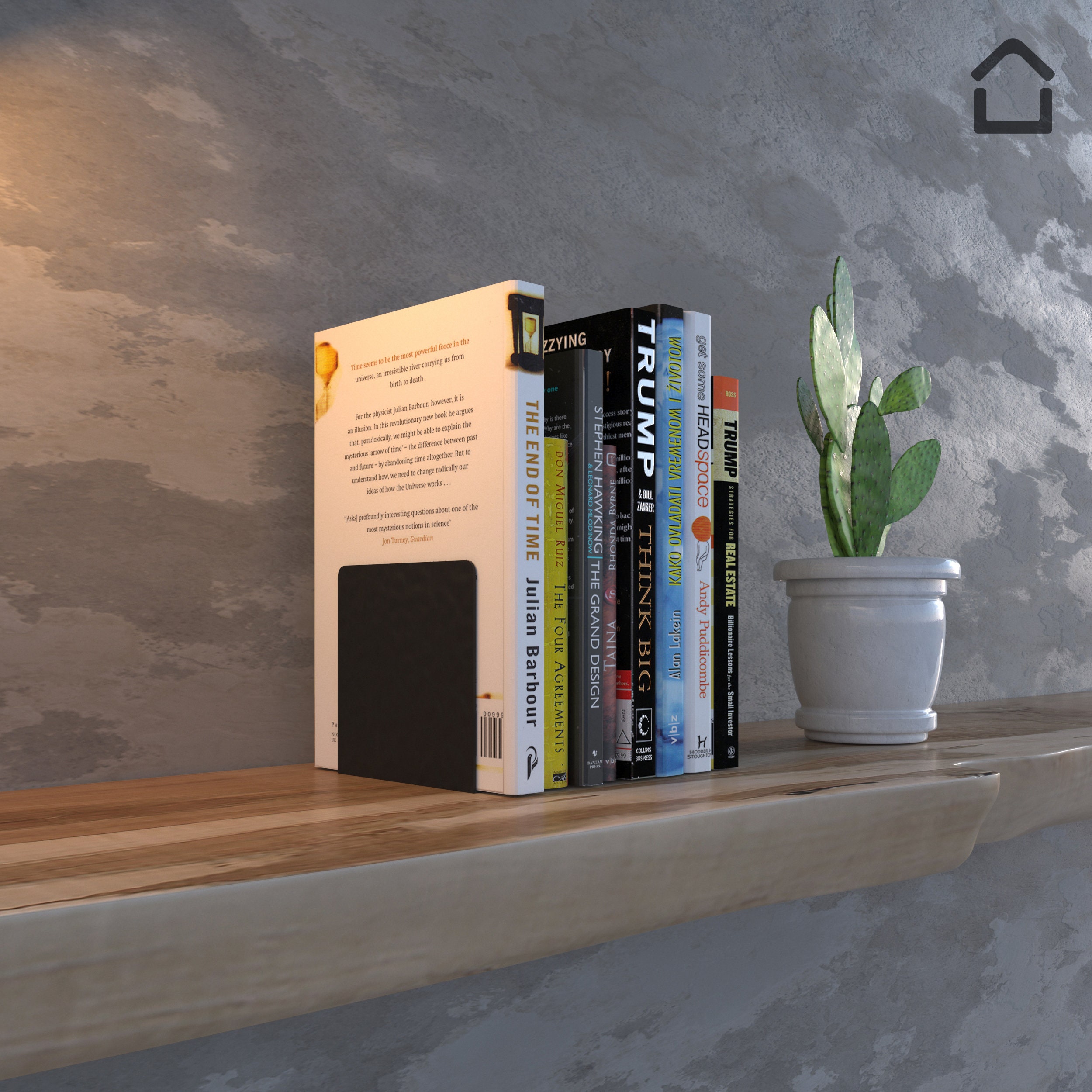 Bookends Design Shelf Storage Display Minimal Contemoporaly Metal ...